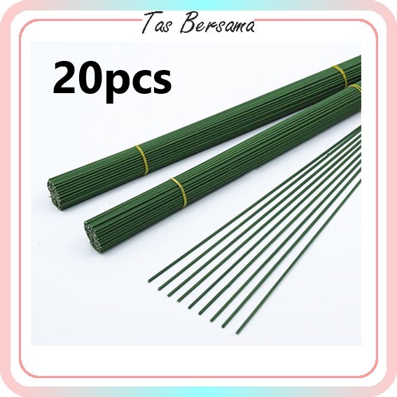 Jual 20pcs Tangkai Kawat untuk Bunga Buket / Tangkai Kawat Bunga Hijau ...