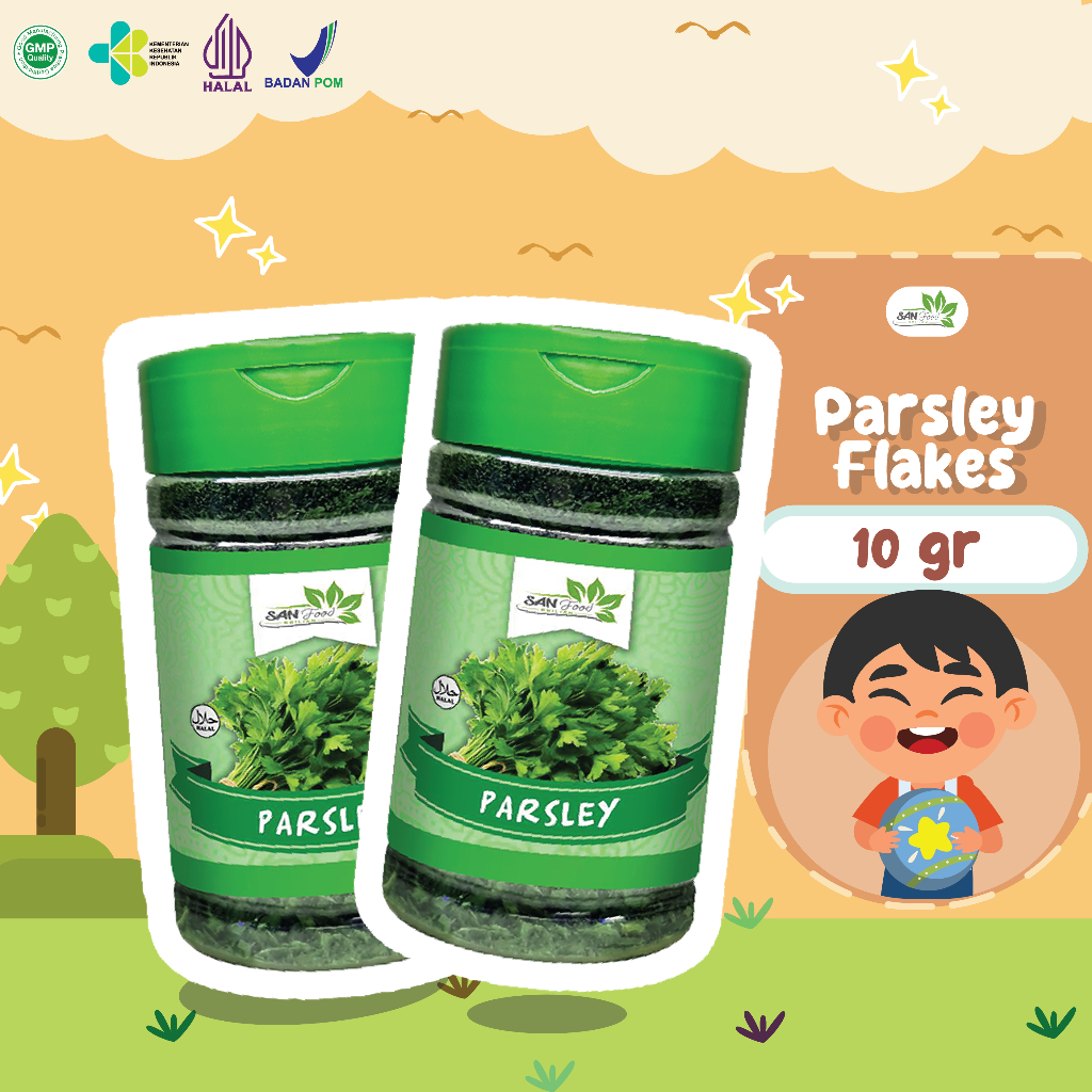 Jual SANFOOD BRILIAN Dried Parsley Kering Peterseli 10Gr Kemasan Botol ...