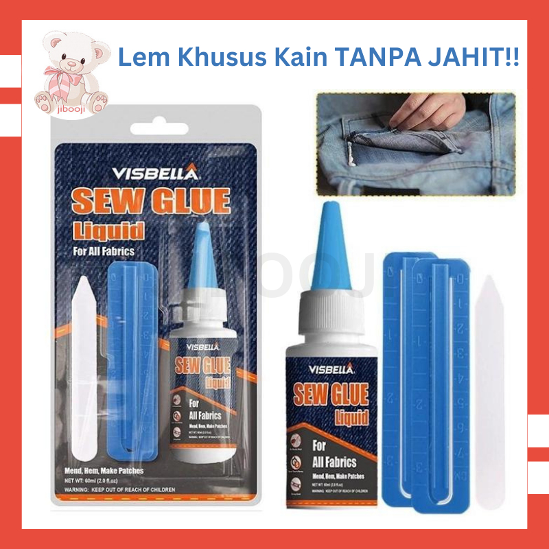 Jual Power Glue Visbella Liquid Lem Perekat Khusus Kain Kulit Sew Glue Tools Kit Lem Perekat ...