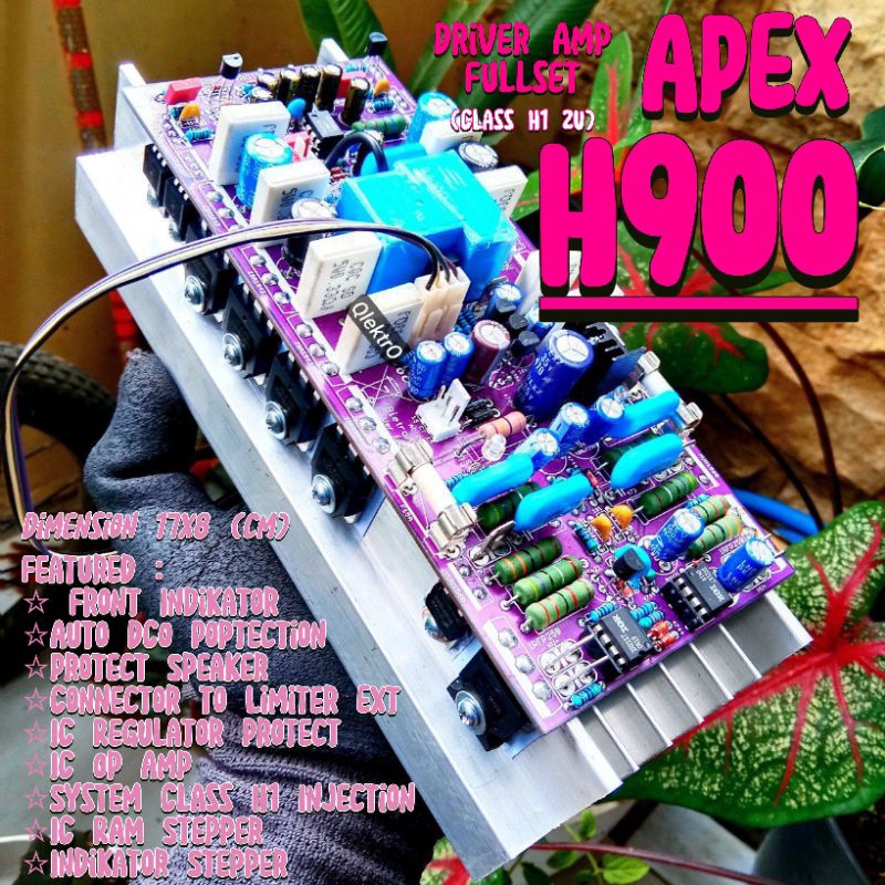 Jual Driver Amp APEX H900 TEF 2U | Class H Miniatur Amplifier | Double Layer | Shopee Indonesia