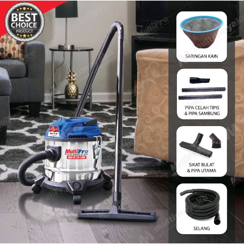 Jual MULTIPRO Vacum Cleaner Penyedot debu Basah kering dan tiup ( wet&dry) 3 in 1 - Multipro INA ...