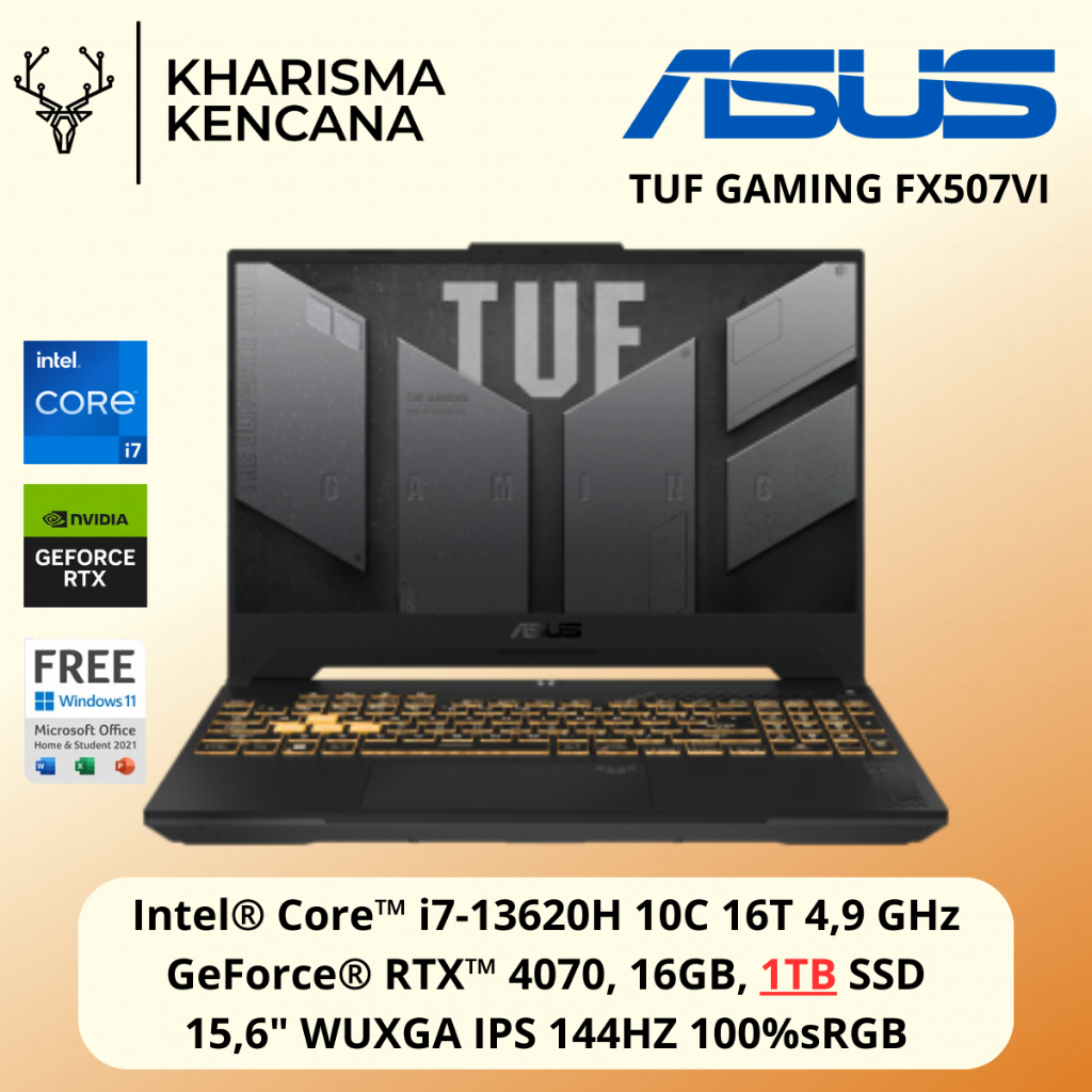 Jual TUF GAMING FX507VI I747K9M-O i7-13620H 16GB 1TB RTX4070 15,6"IPS ...