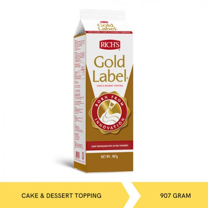 Jual RICH GOLD LABEL 907 GRAM RICHS WHIPPING CREAM CAIR WHIP KRIM ...