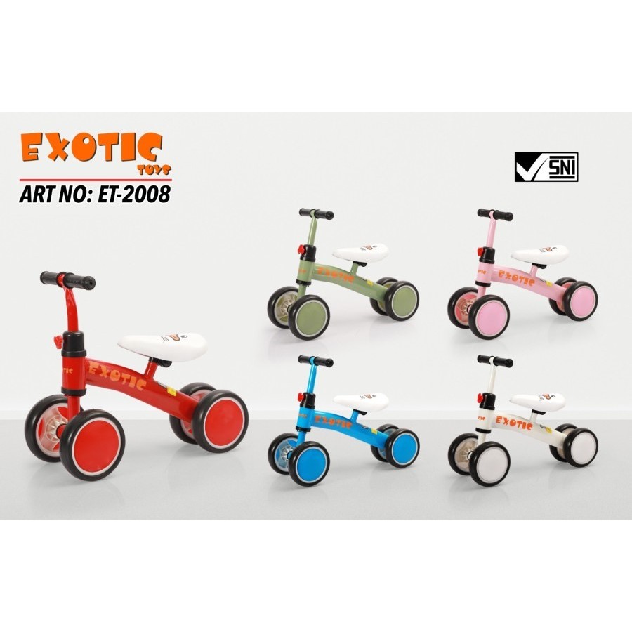 Jual Balance Bike Exotic ET 709 4 in 1 Sepeda Anak Roda Tiga Dorongan ...