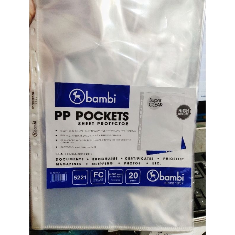 Jual Plastik PP Pocket Bambi (1 pack) | Shopee Indonesia