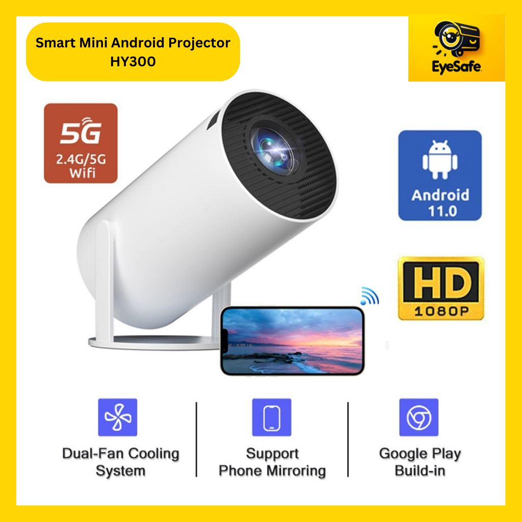 Jual PROYEKTOR ANDROID 4K WIFI Bluetooth HY300 / PROJECTOR ANDROID MINI ...