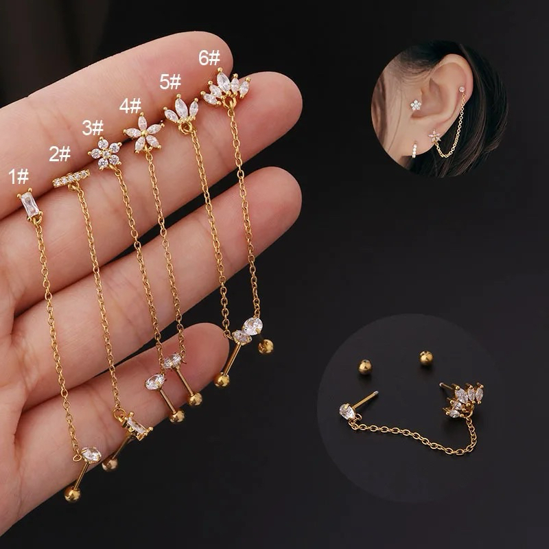Jual 4ds! Anting rantai piercing stainles stell / earing piercing ...