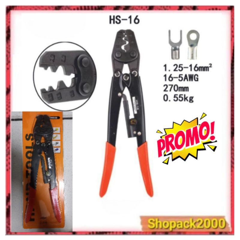 Jual Tang Press Skun HS-16 ( 1.25-16 ) 16mm | Shopee Indonesia