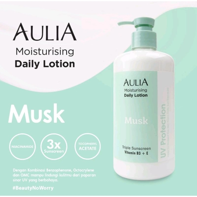 Jual AULIA Daily Lotion 500ml [ body lotion With UV Protection , Triple ...
