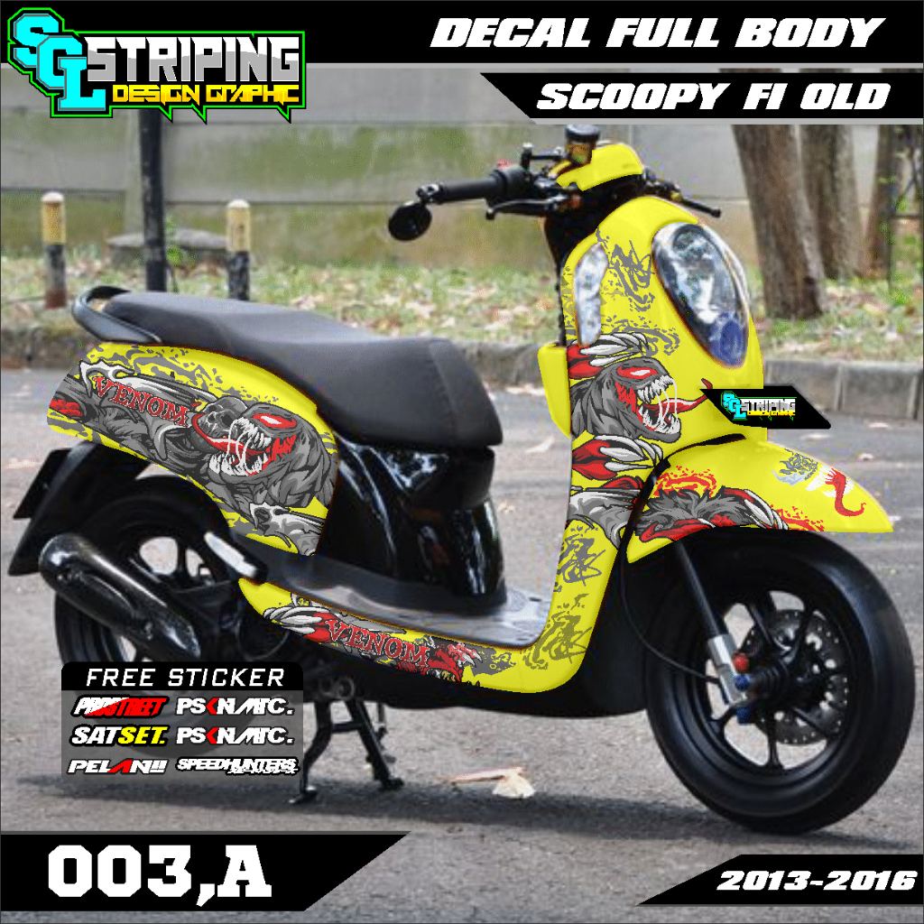 Jual STICKER DECAL FULL BOODY SCOOPY FI OLD 2013-2016 DESAIN TERBARU ...