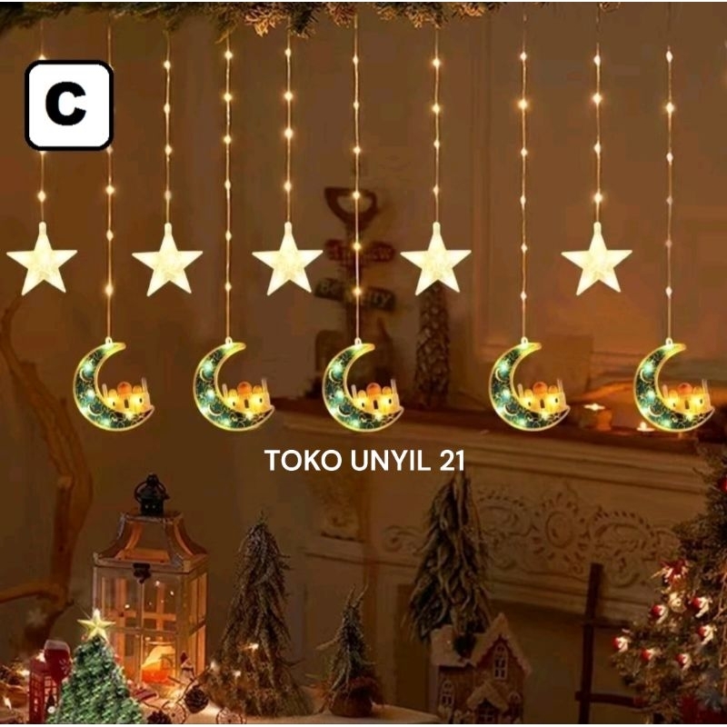 Jual LAMPU LEBARAN TIRAI VIRAL 2024 HIASAN LAMPU KETUPAT LEBARAN IDUL ...
