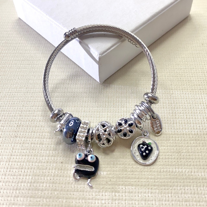 Jual Premium Gelang Pandora Charms Bracelet Serut Titanium Asli Wanita ...