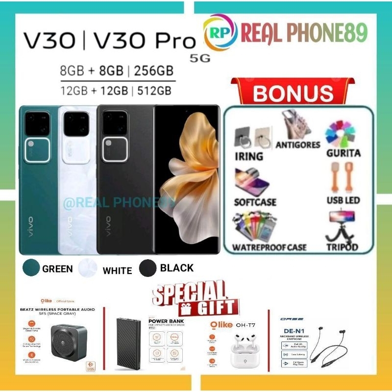 Jual VIVO V30 5G RAM 8GB+8GB | VIVO V30 5G 12GB+12GB Extended RAM | V30 PRO 5G 12/512GB NFC ...