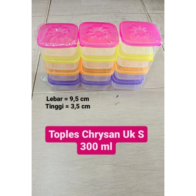 Jual Toples Chrysan 300 ml - kotak 300ml - tempat ager jelly - tempat ...