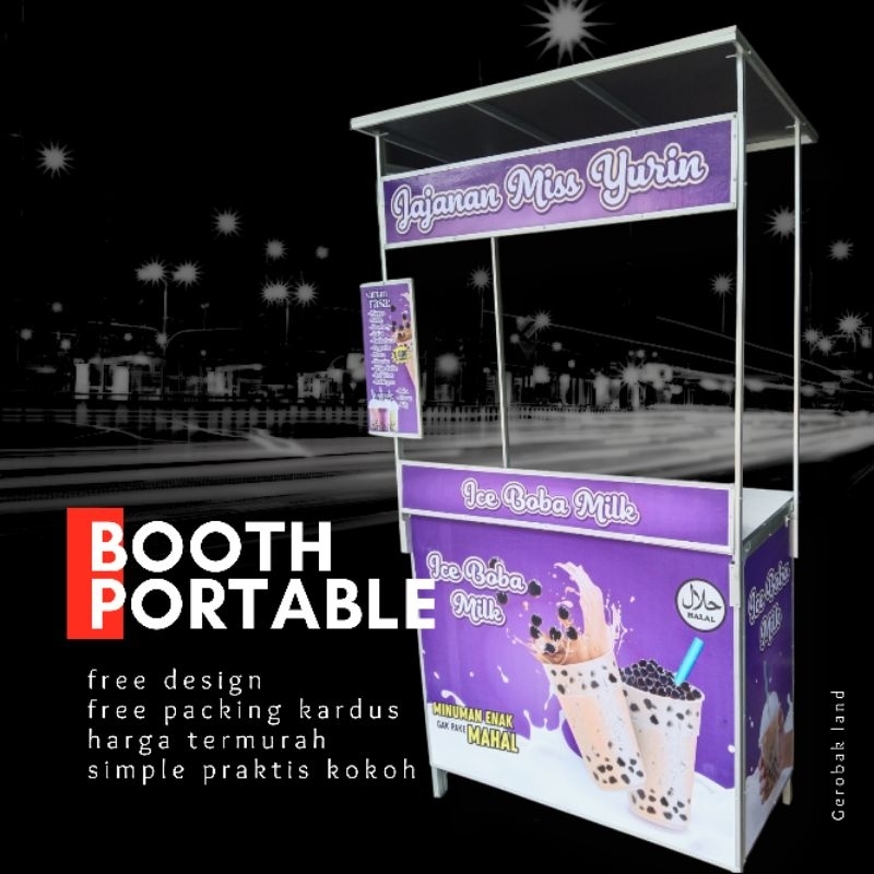 Jual 100x50 BOOTH PORTABLE ROMBONG ALUMUNIUM LIPAT BISA BONGKAR PASANG ...