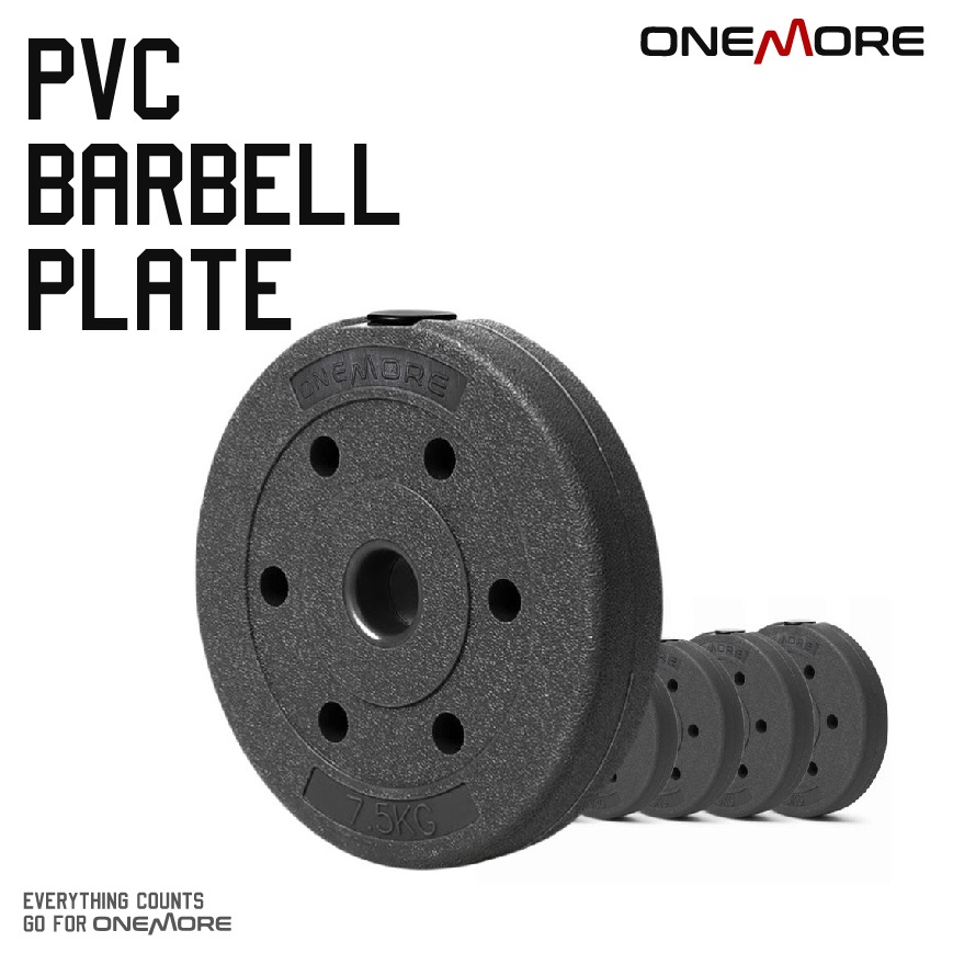 Jual ONE MORE 3CM Barbell Plate PVC Piringan Beban Plat Barbel Dumbell ...