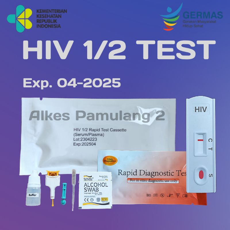 Jual Terlaris HIV 1/2 Test mandiri | alat uji tes HIV Aids akurat 1pcs ...