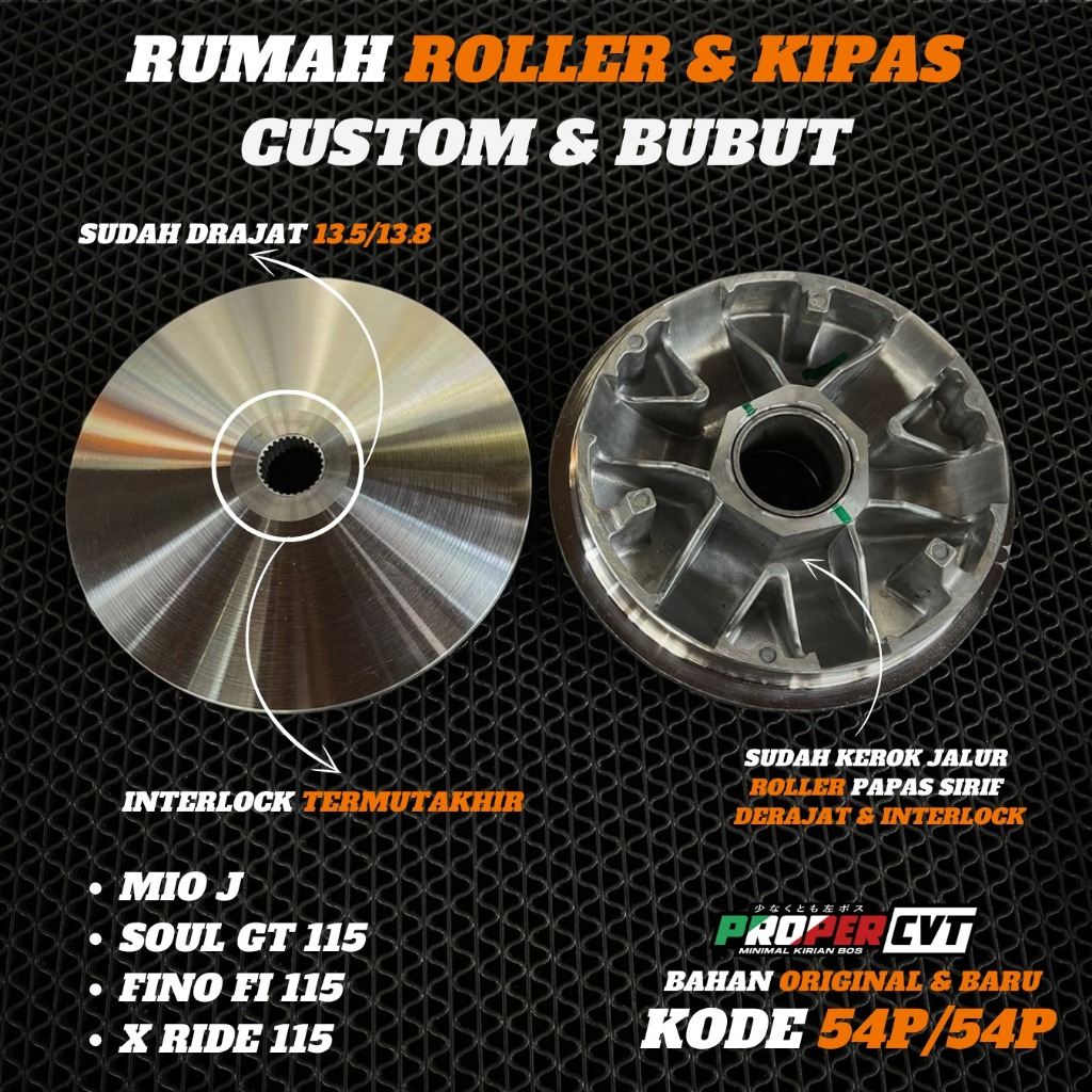 Jual PULLEY MIO J PULLEY YAMAHA XRIDE RUMAH ROLLER RACING MIO J RACING ...