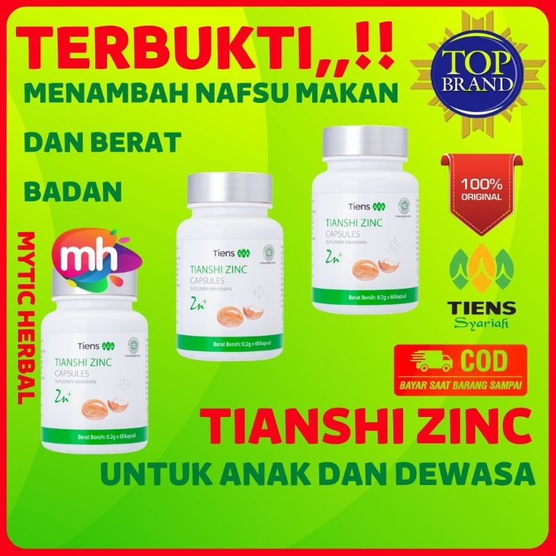 Jual Tianshi Zinc Penggemuk Badan Herbal - Obat Gemuk - Penambah Nafsu ...