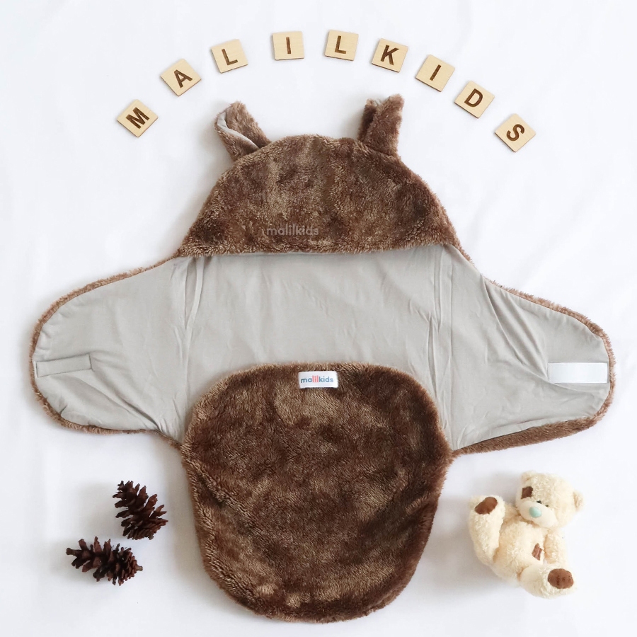 Jual Malilkids Reversible Wooly Baby Swaddle Bedong Instan | Shopee ...