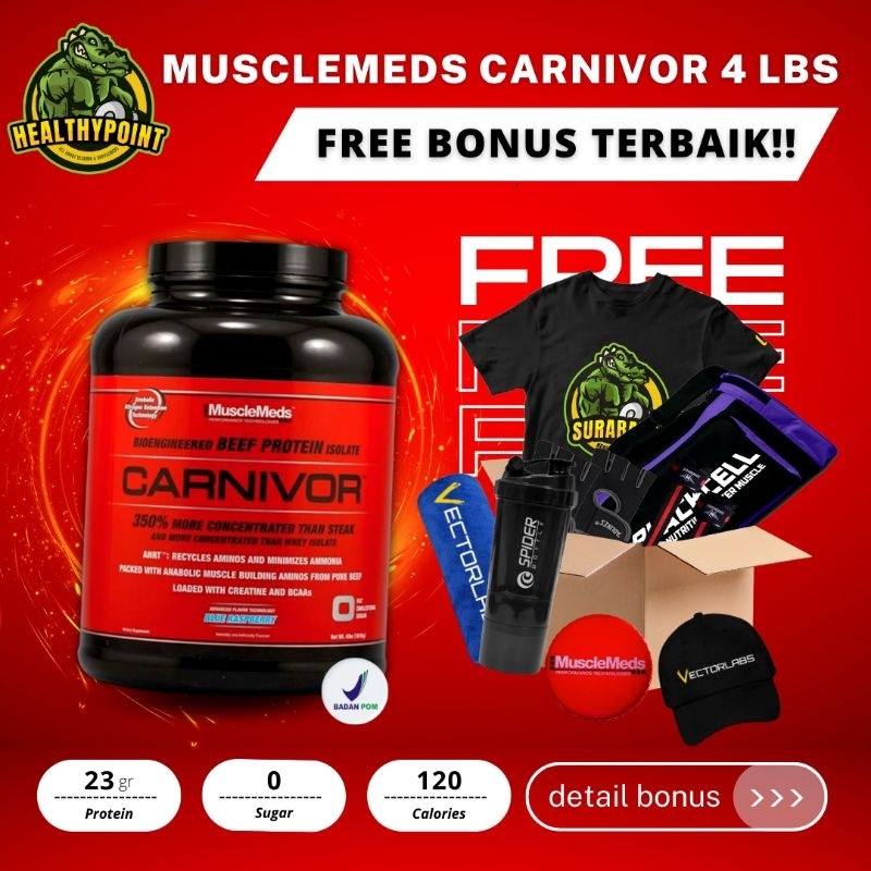 Jual Musclemeds Carnivor Beef Whey Protein Isolate 4 Lbs | Shopee Indonesia