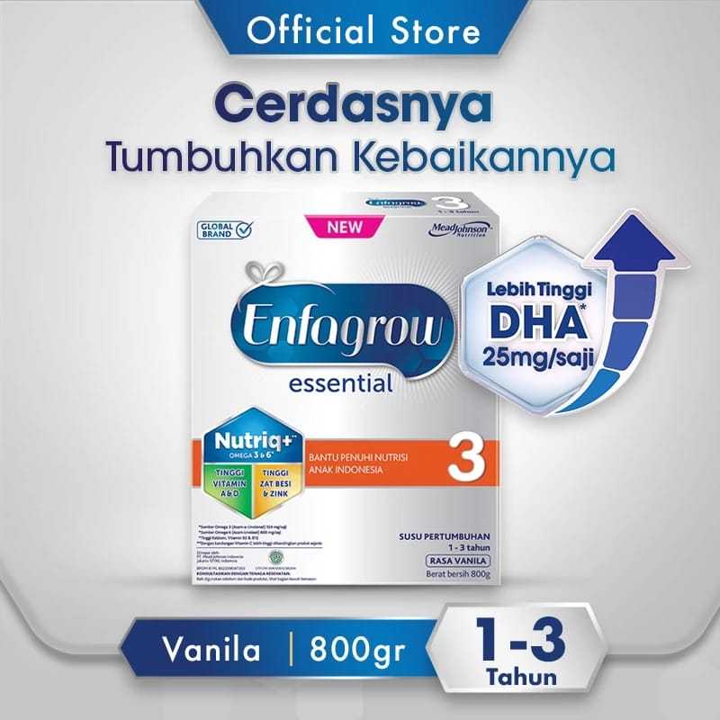 Jual Enfagrow Essential 3 Susu Formula Anak 1 - 3 Tahun 800 gr rasa ...