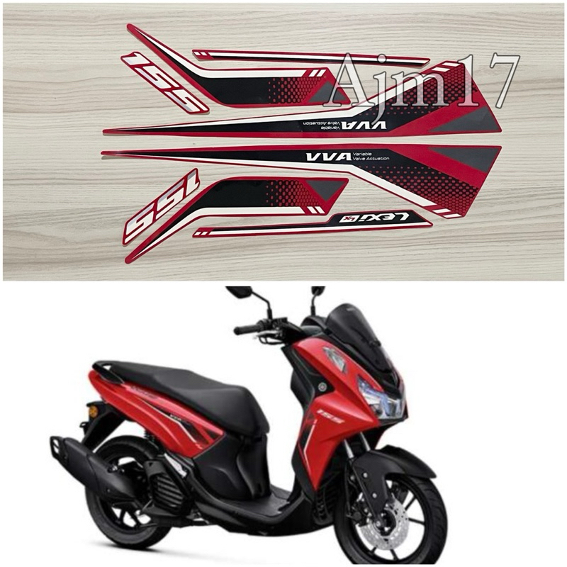 Jual STIKER STRIPING MOTOR YAMAHA LEXI 2024 MERAH | Shopee Indonesia