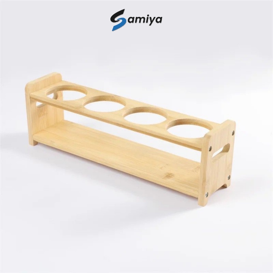 Jual wooden rack bottle big size storage rak botol saos kecap syrup ...