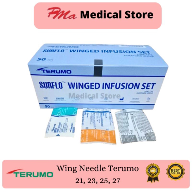 Jual Wing Needle Terumo No 21, 23, 25, 27 Harga/Box | Shopee Indonesia