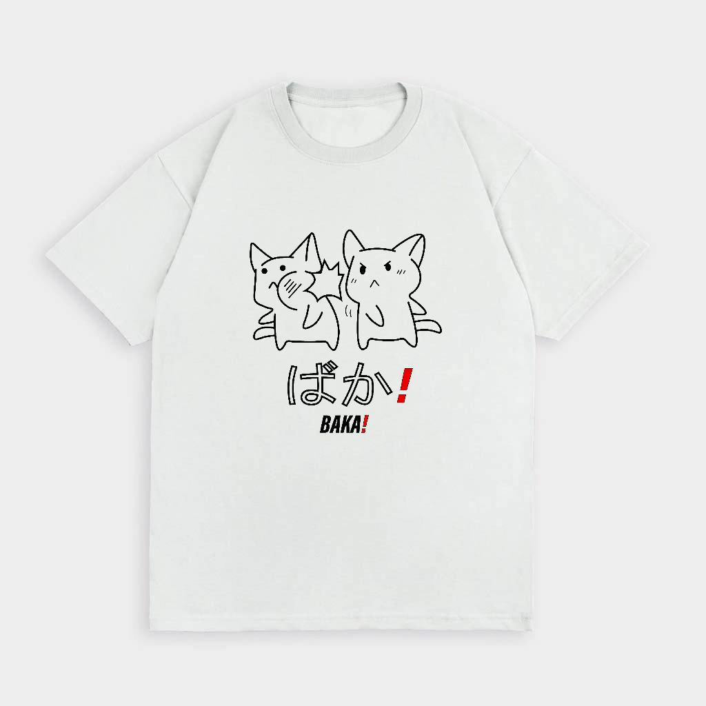Jual FENJACK Kaos Cotton Combed 30s BAKA CAT ( Sablon ) Size S-XXL ...