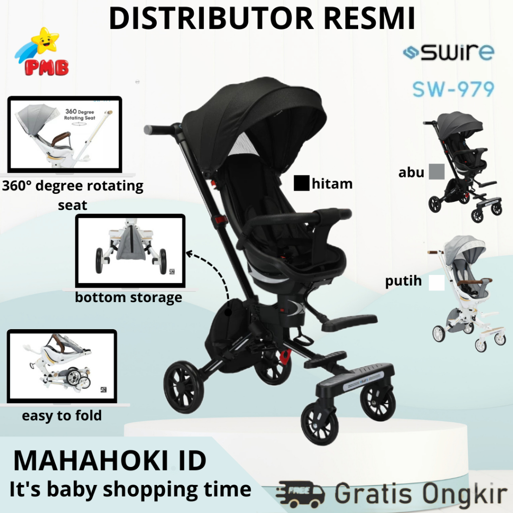 Jual BABY STROLLER MAGIC MICRO TRIKE SWIRE SW979 CABIN SIZE KERETA ...
