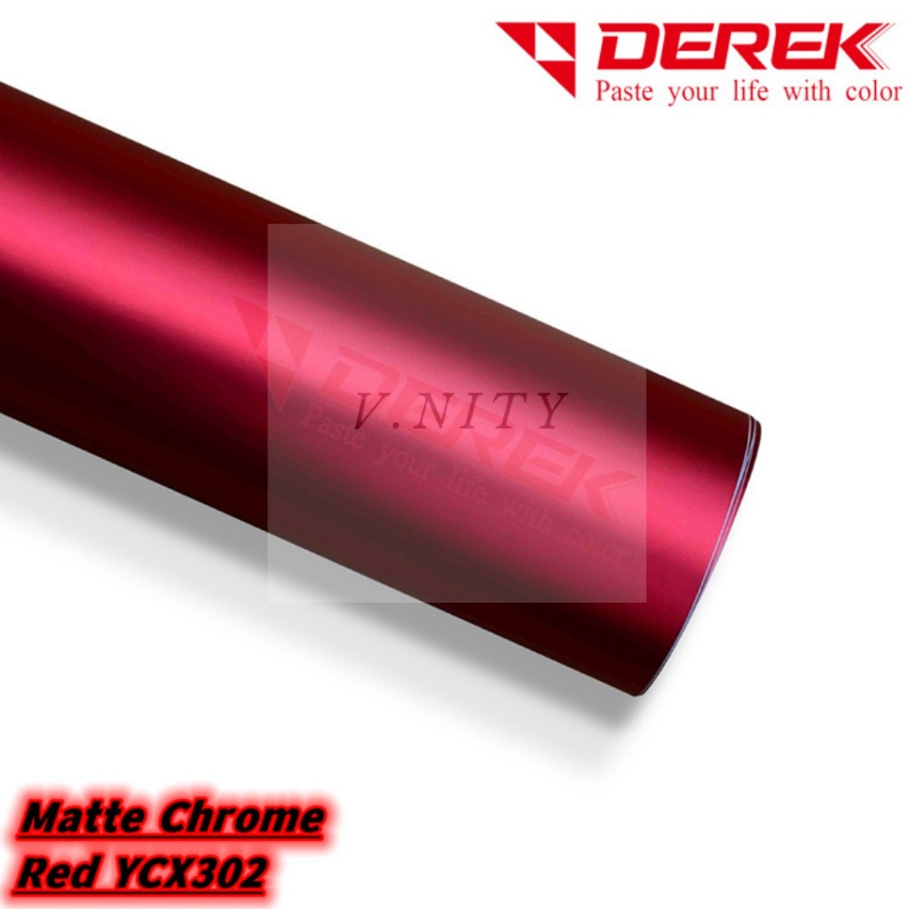 Jual Sticker Skotlet DEREK Red Matte Chrome Vinyl Meteran | Shopee ...