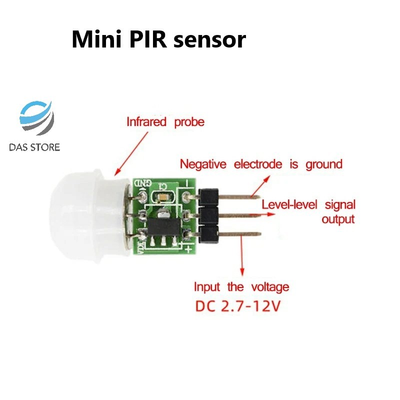Jual sensor Mini Body PIR AM312 SR301 3.7-12v Gerak Manusia Human ...