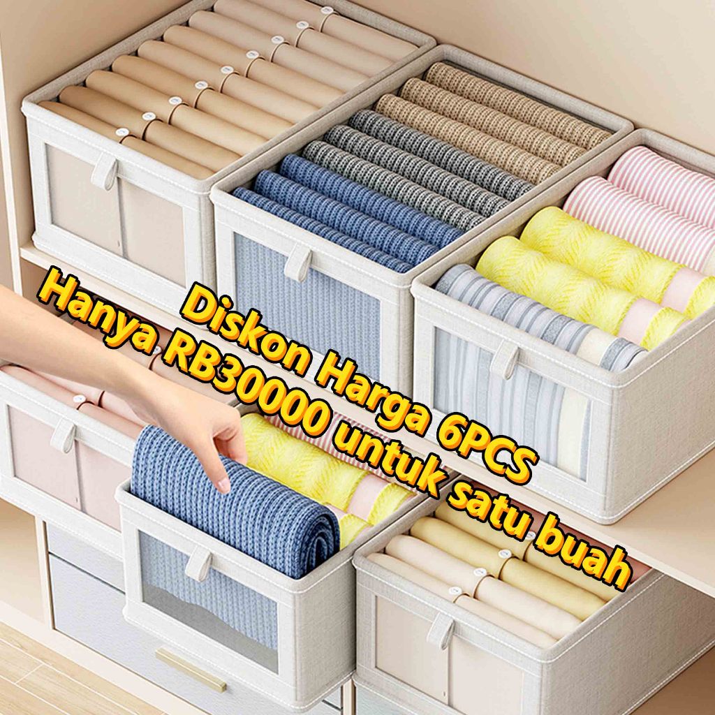 Jual storage box kotak penyimpanan baju Keranjang penyimpanan box lipat ...