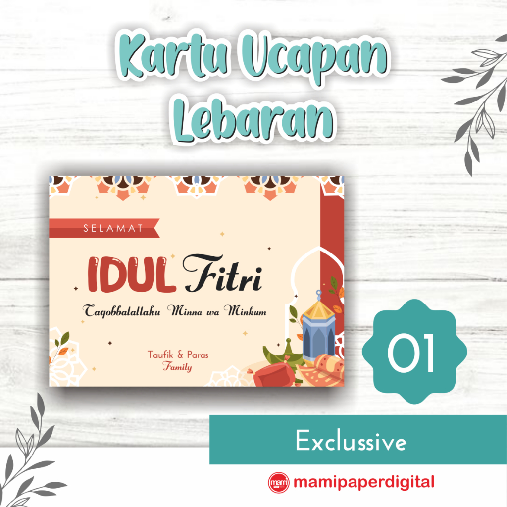 Jual KARTU UCAPAN LEBARAN HANGTAG HAMPERS KARTU IDUL FITRI KARTU PARCEL ...