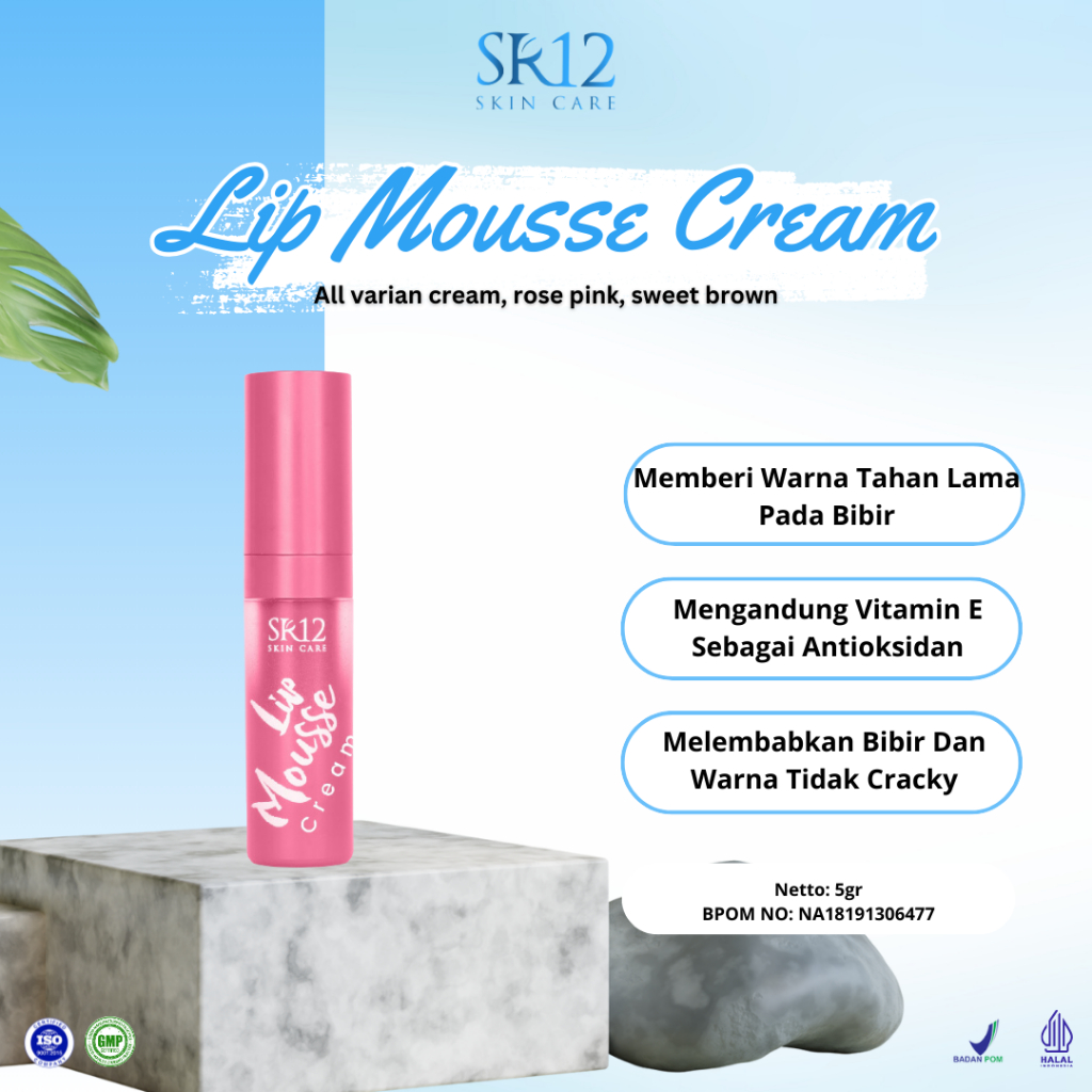 Jual LIP MOUSSE CREAM SR12 - PELEMBAB BIBIR /SPF/ PENCERAH DAN PEWARNA ...
