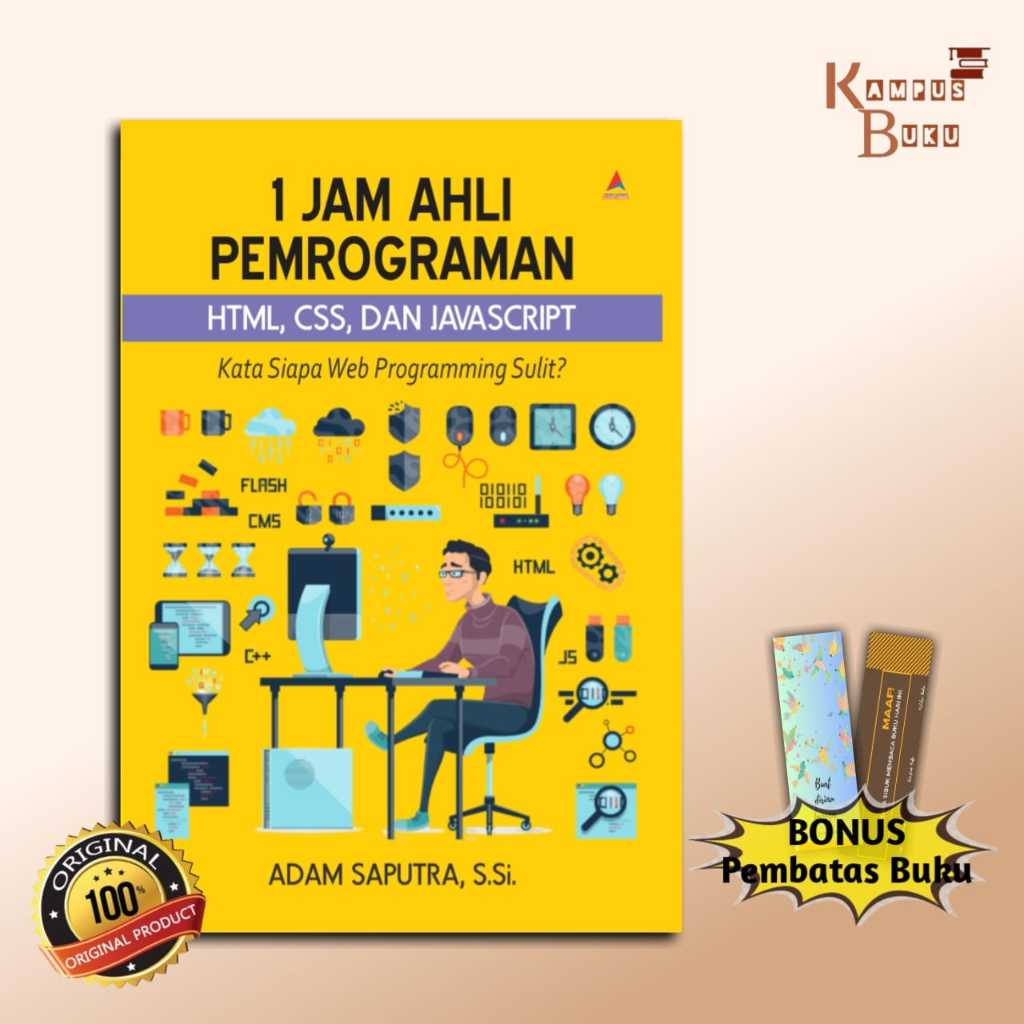 Jual BUKU 1 JAM AHLI PEMROGRAMAN: HTML, CSS, dan JAVASCRIPT / ORI ...