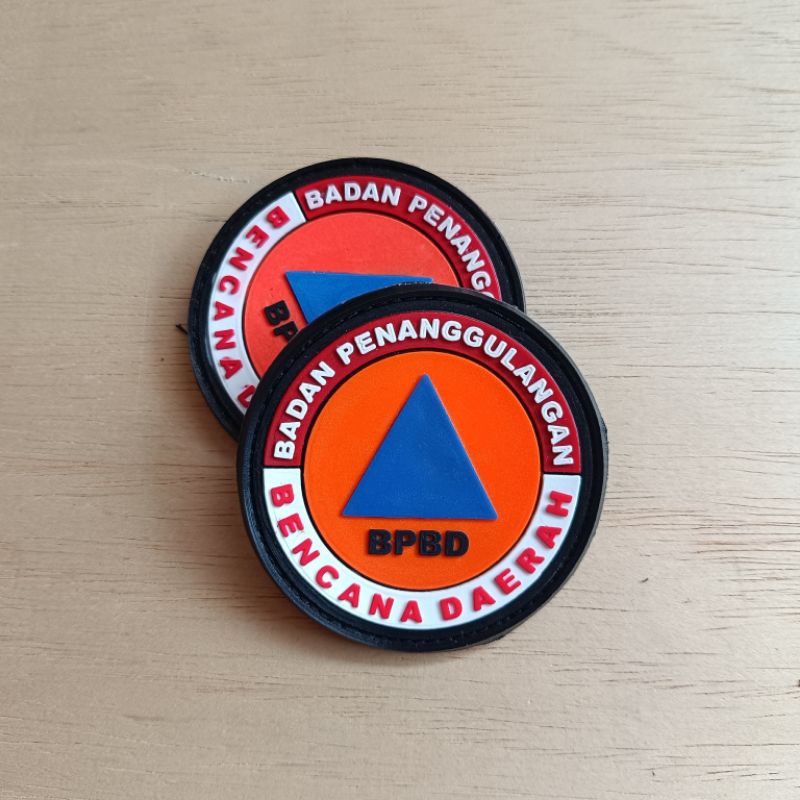 Jual patch rubber logo bpbd bulat lis hitam - tempelan aksessoris emblem karet | Shopee Indonesia