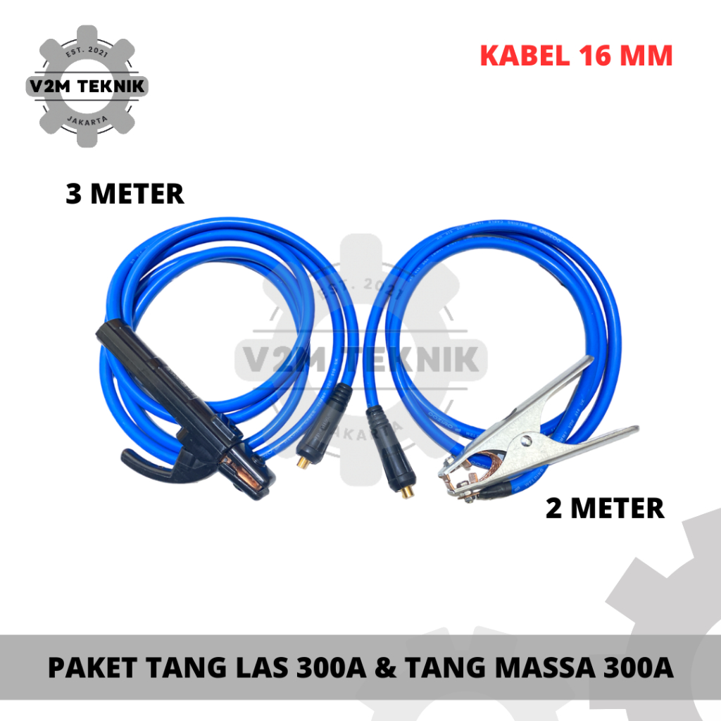 Jual Paket Kabel Las Komplit Tang Las 3 METER + Tang Massa 2 METER / PAKET Stang Las 3 Meter ...