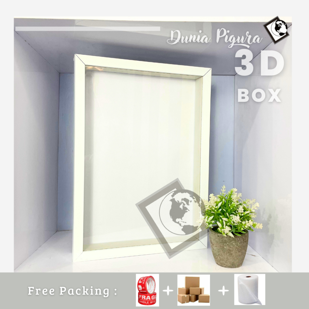 Jual Bingkai 3D Box A4 ( 21x30 cm ) Scrapbook | Gift Birthday | Shopee ...