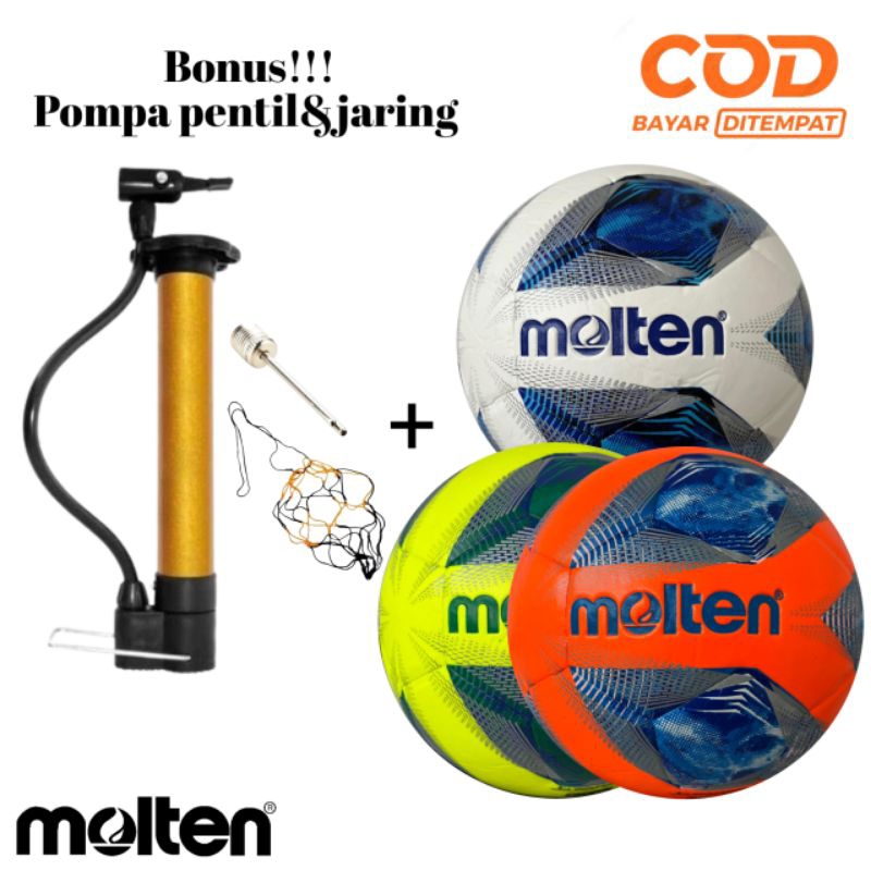 Jual BOLA FUTSAL&SEPAK MOLTEN VANTAGGIO 1500 SIZE 4&5 /GRATIS POMPA PENTIL&JARING | Shopee Indonesia