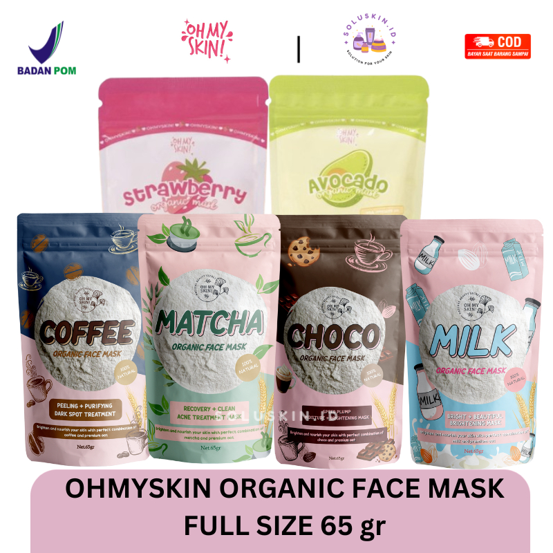 Jual [READY] [BPOM] OHMYSKIN OH MY SKIN MASKER WAJAH ORGANIK OHMYSKIN 65gr | MATCHA CHOCO MILK ...