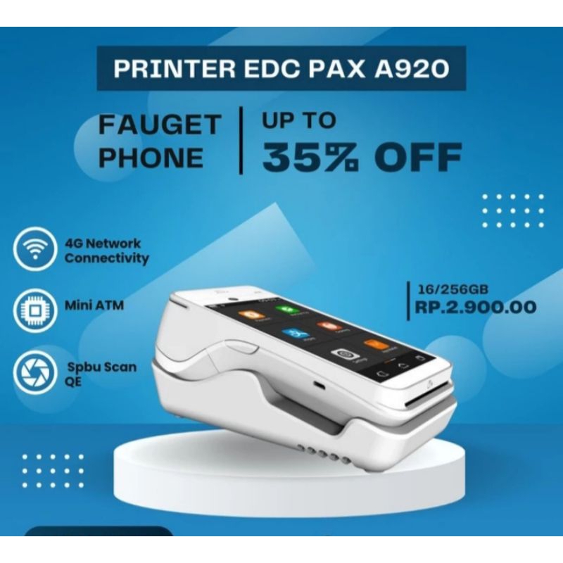 Jual Printer EDC ANDROID A920 EDC PAX SPBU | Shopee Indonesia