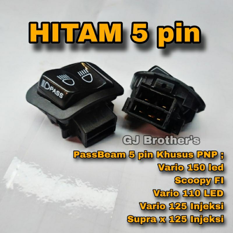 Jual Tombol Saklar Dim 3 Mode 3 Titik Pass Beam 5 PIN Honda Piwpiw ...