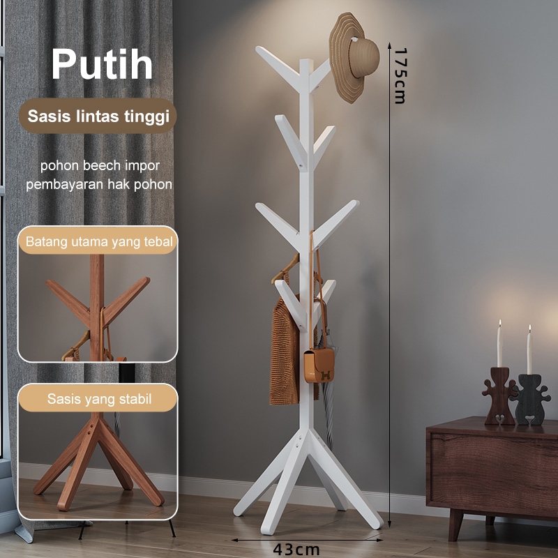Jual Stand Hanger Rak mantel kayu Rak mantel sederhana Gantungan Topi ...