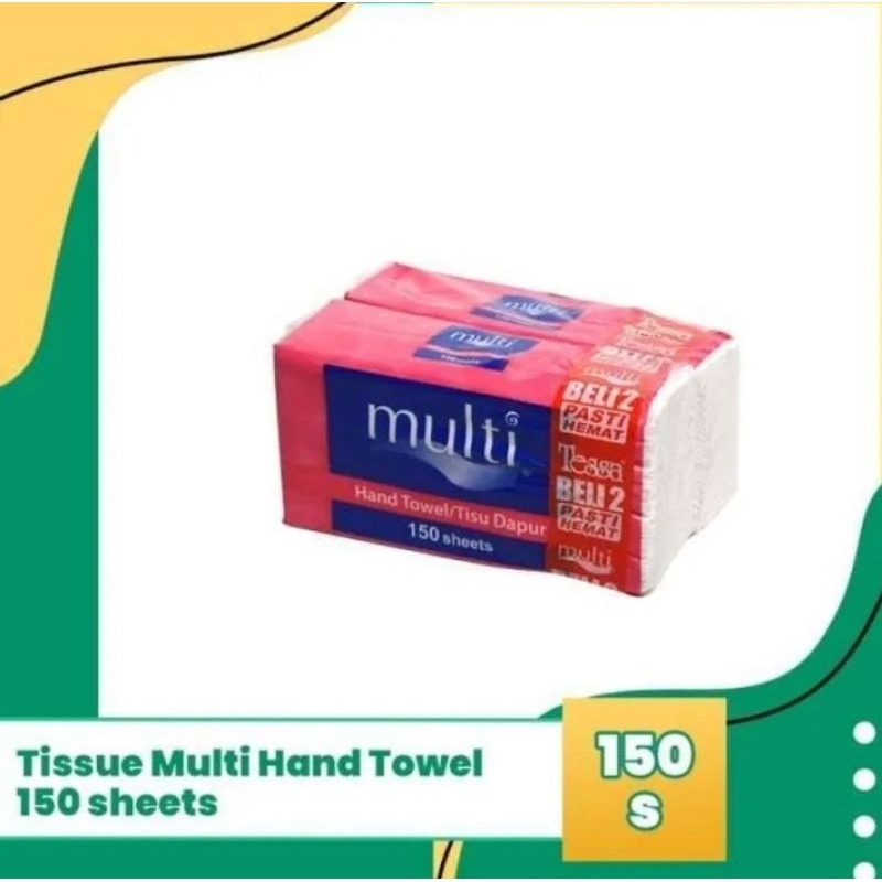 Jual ( PAKET 4 pcs ) Tissue MULTI Hand Towel 150s tisu cuci tangan ...
