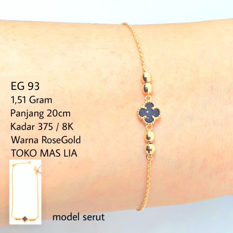 Jual Gelang Clover EMAS ASLI Kadar 375 / 8K ( TOKO MAS LIA GOLD BEKASI ...