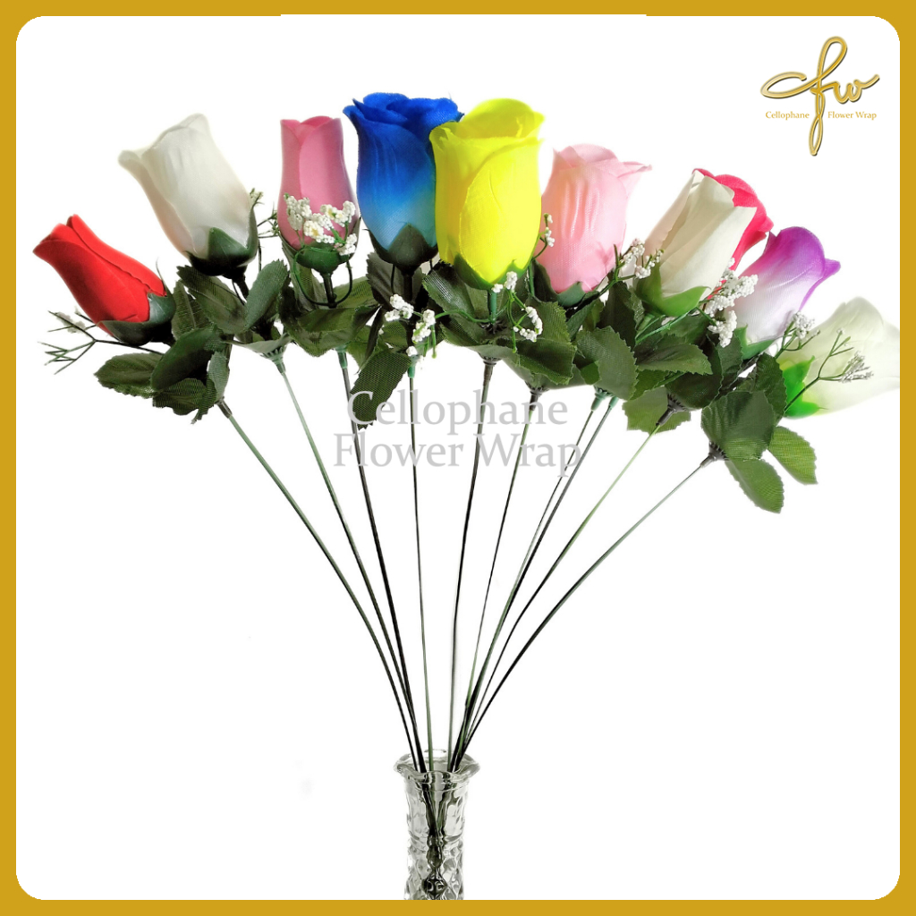 Jual Bunga Mawar Satuan Artificial / Bunga Rose Bludru / Buket Dekorasi ...