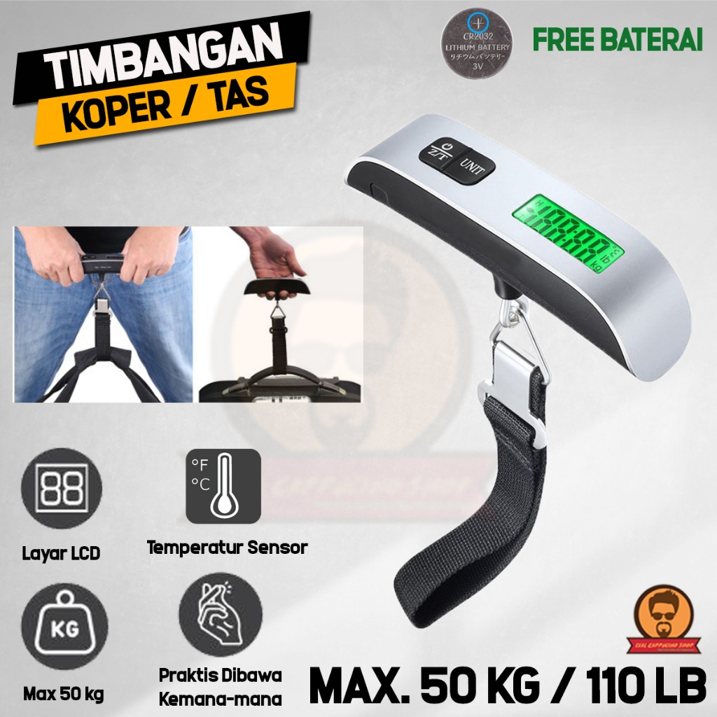 Jual Timbangan Koper Tas Bagasi gantung 50 KG Digital Electronic ...