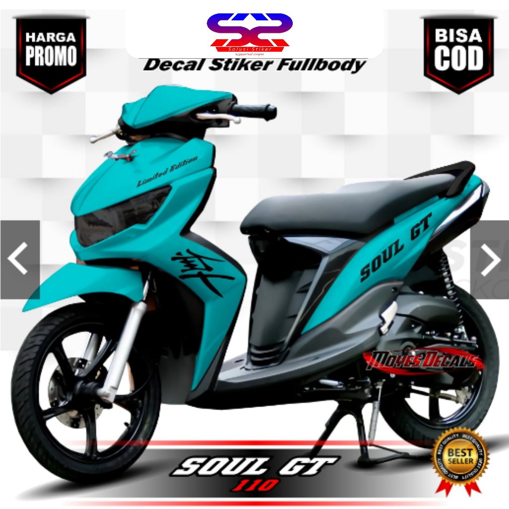 Jual COD Stiker Decal Variasi Motor Soul Gt Fullbody Motif Simple Keren ...